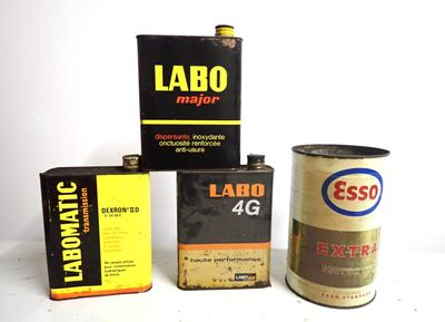 LABO: Three lithographed sheet metal oil cans including L... - 84725527 ...