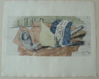 Georges BRAQUE (1882-1963) The packet of blue, 1957 Lith... - 85153839 ...