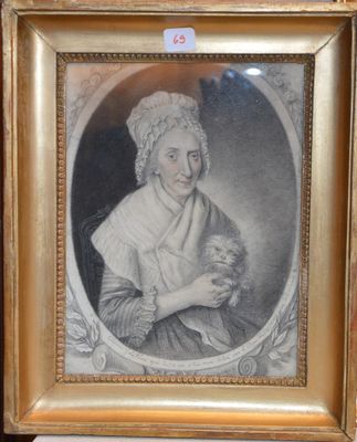 Drawing of a lady and her dog Charcoal and pencil. Late 1... - 83259330 ...