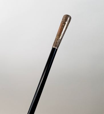 Ebony shaft, 800 mils silver and gilded metal pommel with... - 80505467 ...