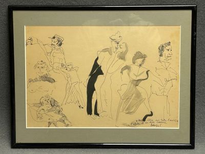 FABRIZIO ( Milieu XX°) Scène de maison close Dessin sig... - 84811532 ...