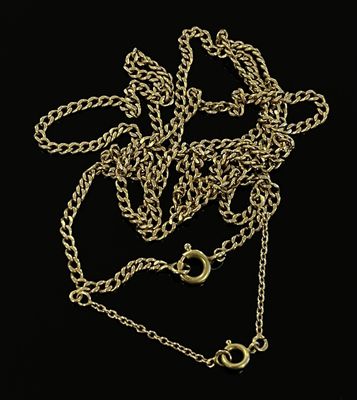 Chaîne en or jaune 750/00, fermoir avec chaînette de sécu... - 84853273 ...